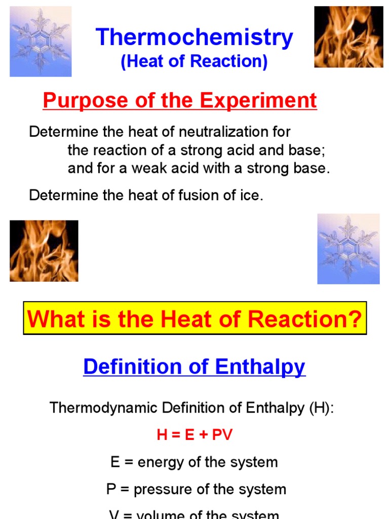Thermochemistry: Purpose of The Experiment | PDF | Heat | Enthalpy