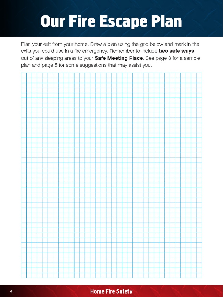 Home Fire Escape Plan Template | PDF