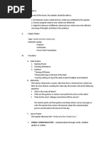 Verbal and Nonverbal Communication Lesson Plan | PDF | Nonverbal ...