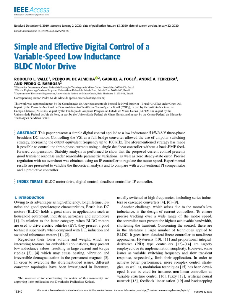 Simple and Effective Digital Control of A Variable-Speed Low Inductance ...