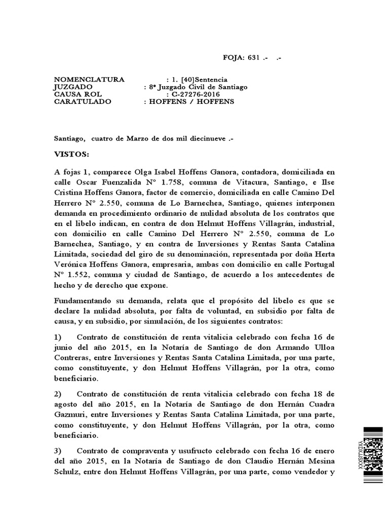 Sentencia Modelo | PDF | Herencia | Propiedad