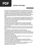 "The Old Man at The Bridge" by Ernest Hemingway: Read Answer The ...