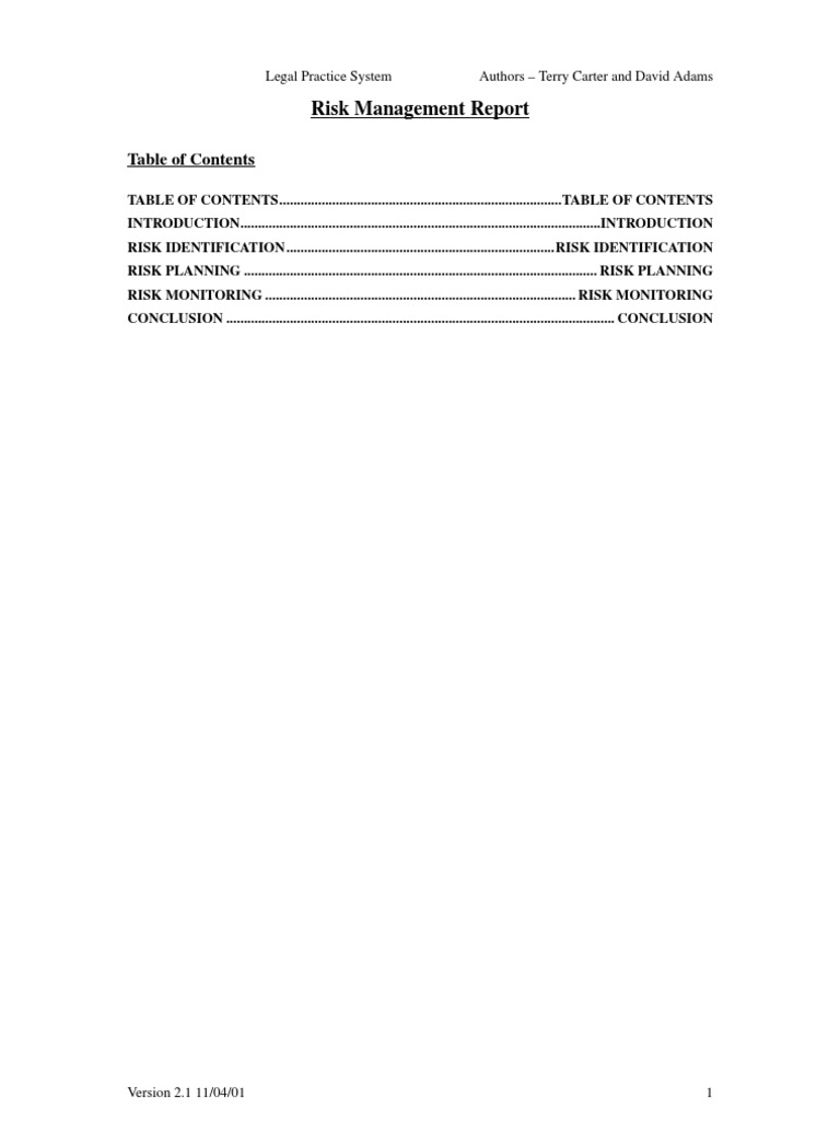 Hut Risk Management Report | PDF | Risk | Risk Management