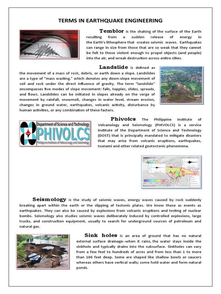 Terms in Earthquake Engineering: Temblor | PDF | Earthquakes | Landslide