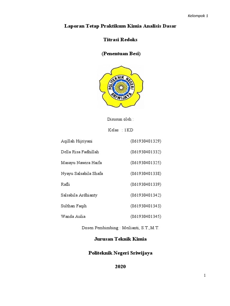 Titrasi Redoks untuk Penentuan Besi | PDF