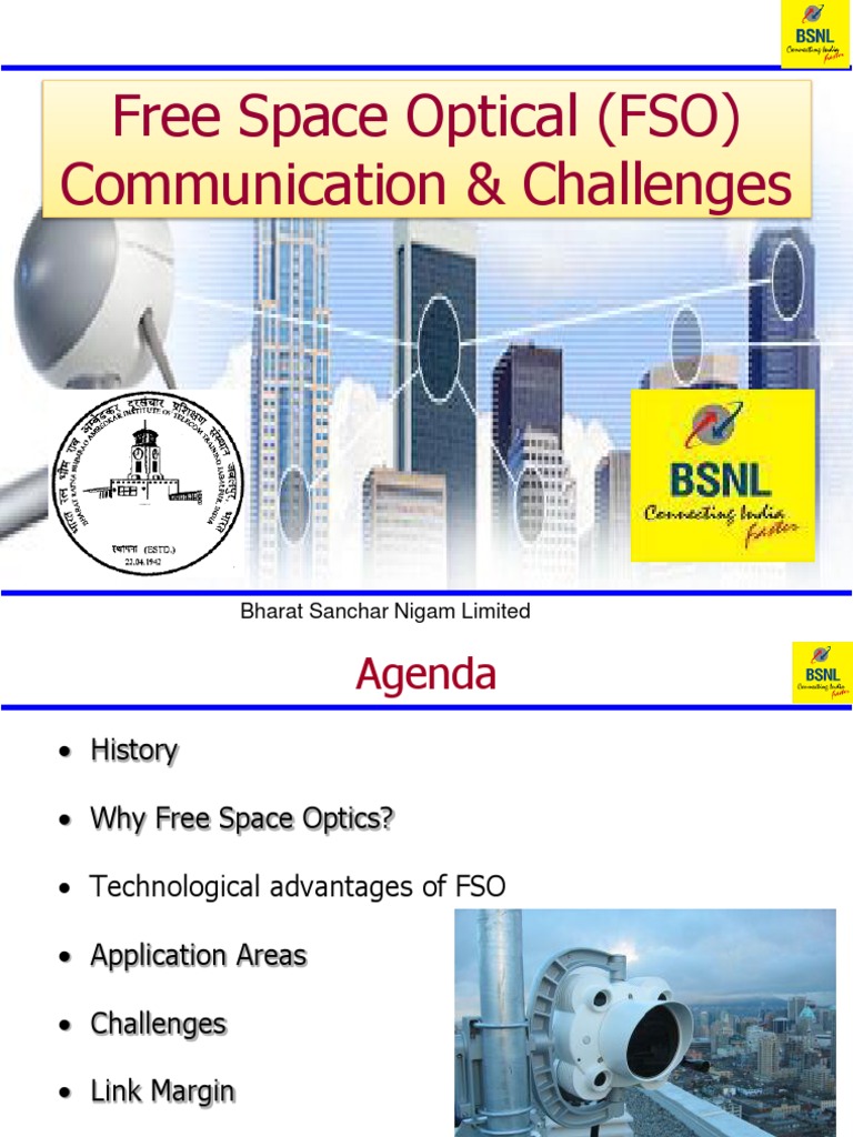 Fso Communication Webinar Pdf Wireless Attenuation