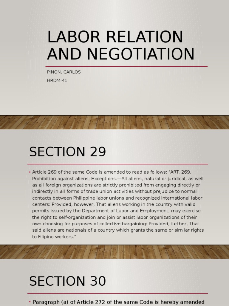 Labor Relation and Negotiation - PPTX CALOY | PDF | Strike Action ...