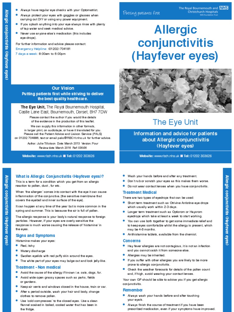 Allergic Conjunctivitis | PDF | Allergy | Immunology