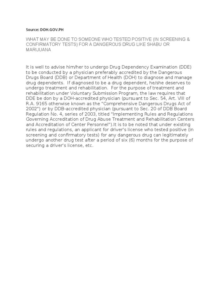 What May Be Done To Someone Who Tested Positive (In Screening ...