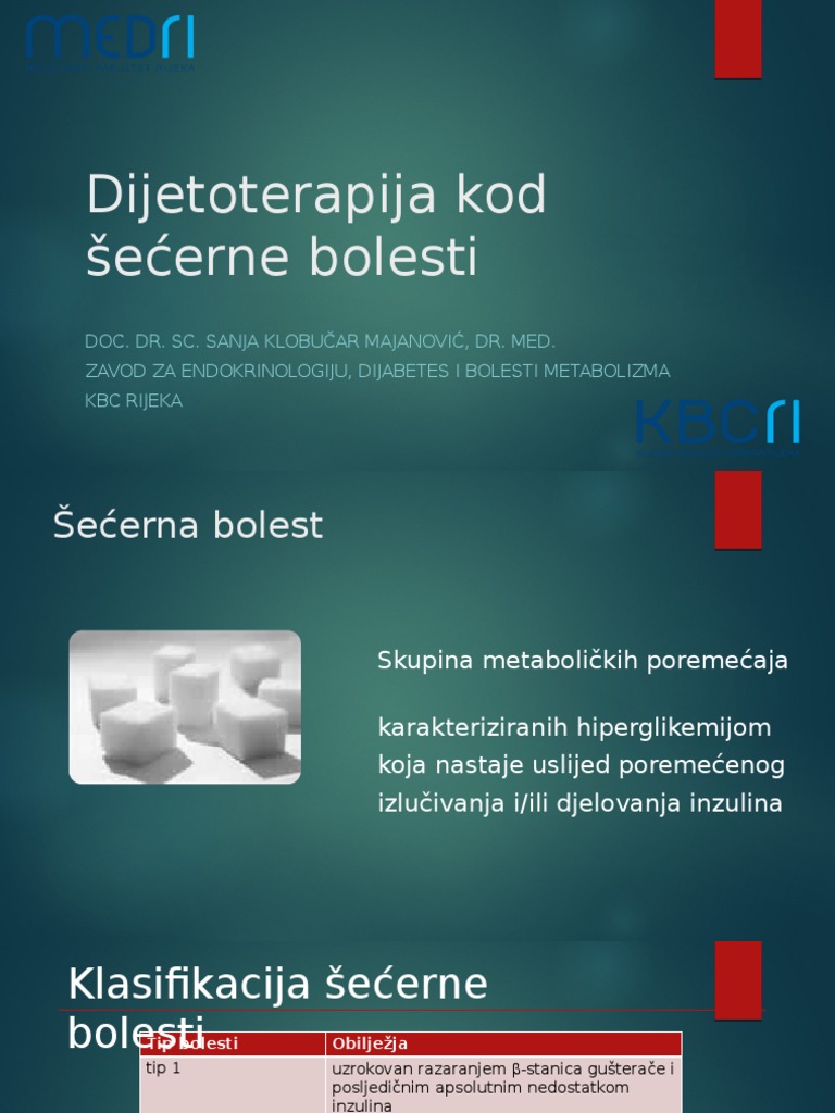 Dijetoterapija šećerne bolesti - kongres prehrana | PDF