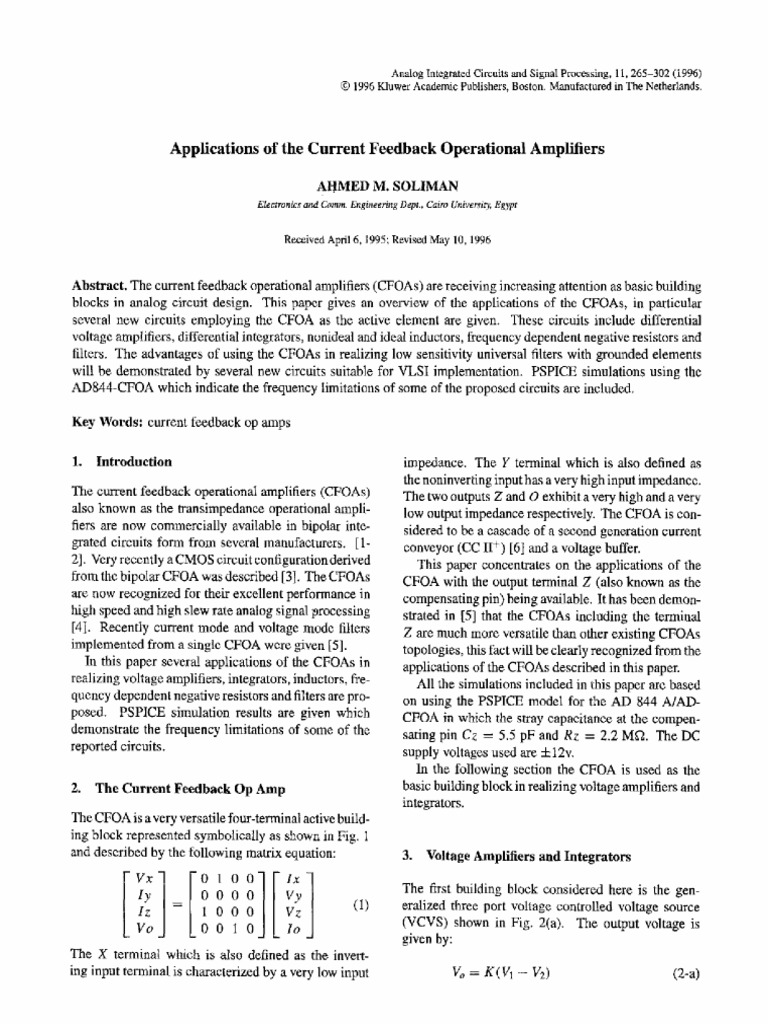 Main Paper PDF | PDF | Amplifier | Operational Amplifier