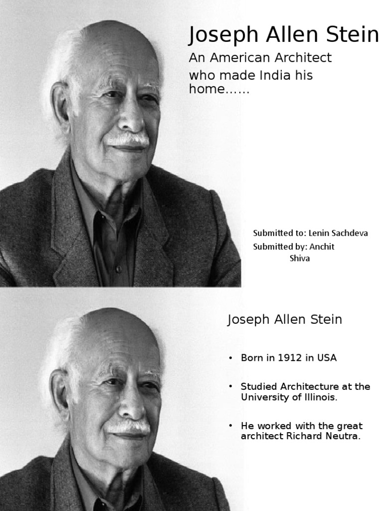 Joseph Allen Stein: An American Architect Who Made India His Home | PDF ...