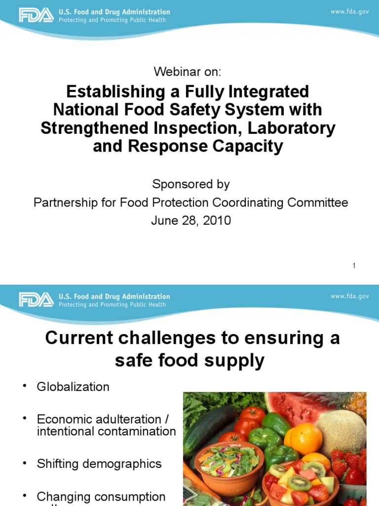 Establishing A Fully Integrated National Food Safety System With ...