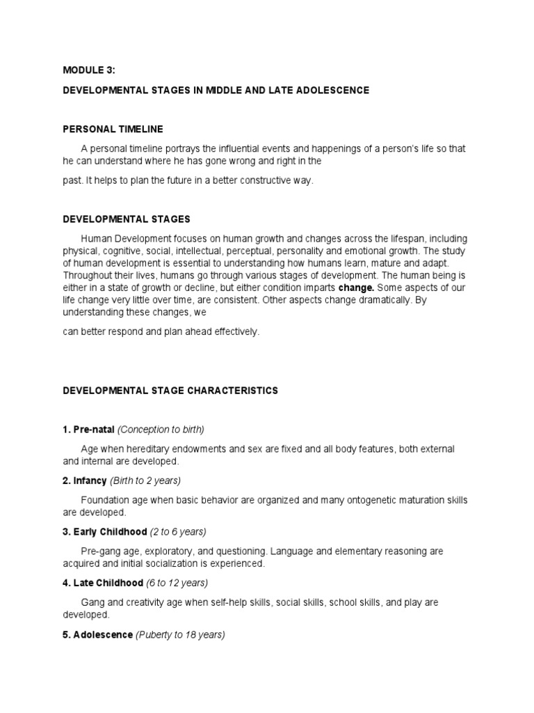 Module 3 | PDF | Developmental Psychology | Adolescence