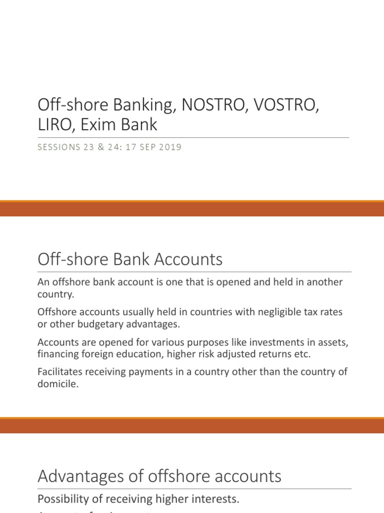 Offshore Banking and International Trade: Understanding Nostro, Vostro ...