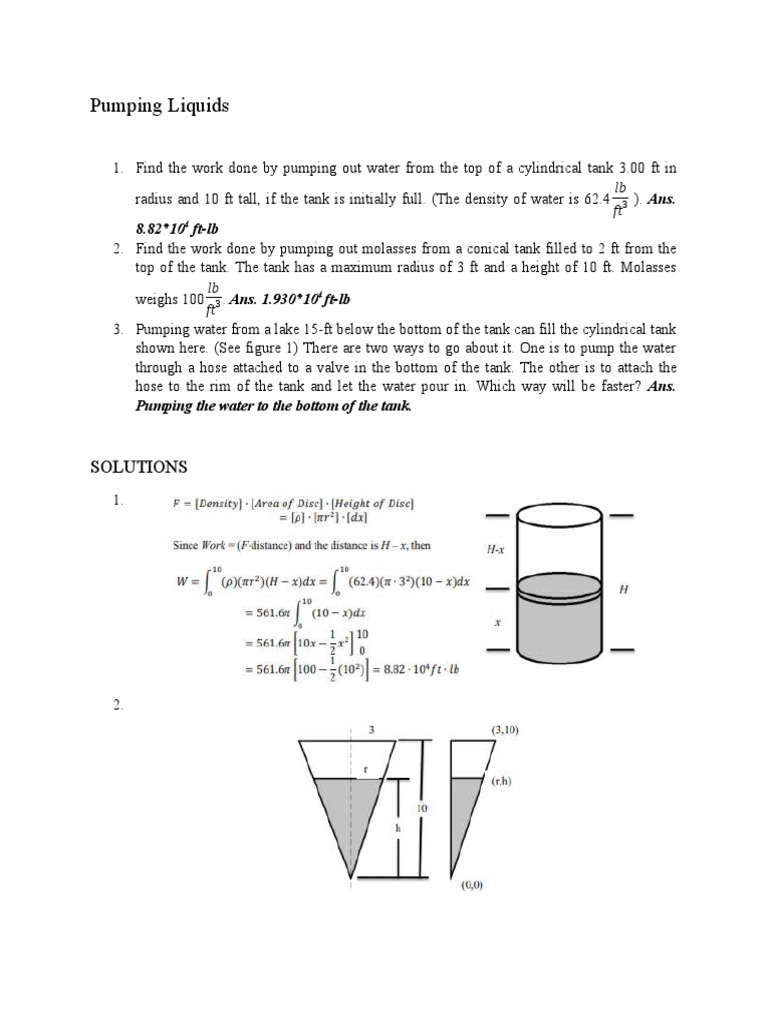 Pumping Liquids: 8.82 10 FT-LB | PDF | Social Science | Home & Garden