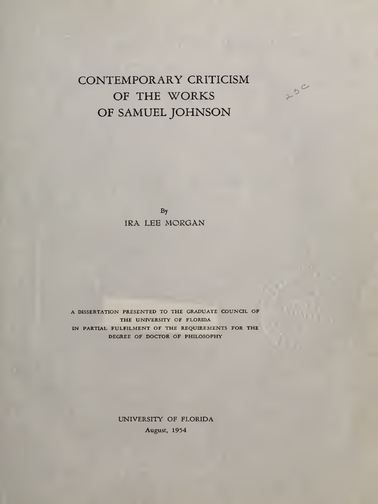 Contemporarycrit00morgrich PDF | PDF | Samuel Johnson | Poetry