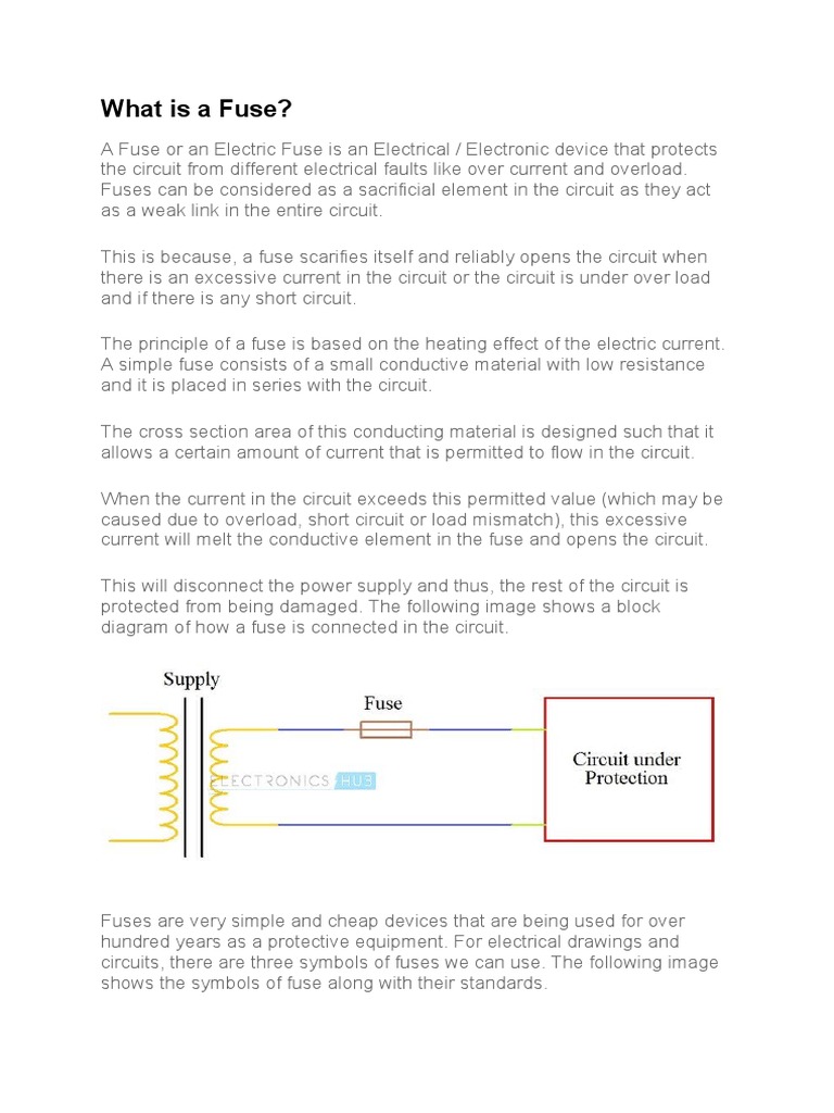 Types of Fuse | PDF | Fuse (Electrical) | Alternating Current
