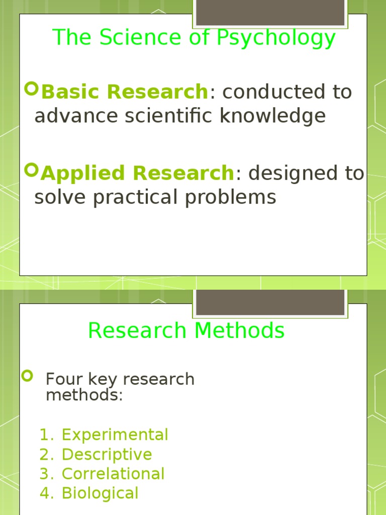 Researchmethods in Psychology | PDF