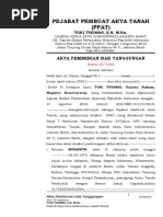 Contoh Akta - Pemberian Hak Tanggungan (APHT) | PDF
