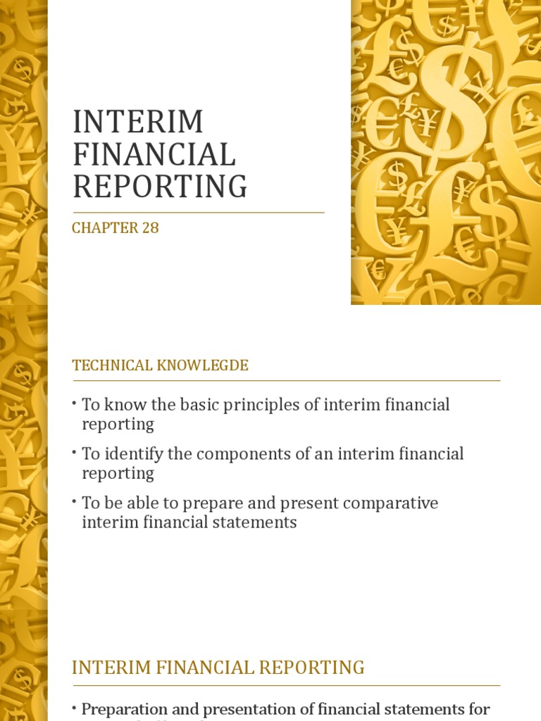 Interim Financial Reporting | PDF | Financial Statement | Balance Sheet