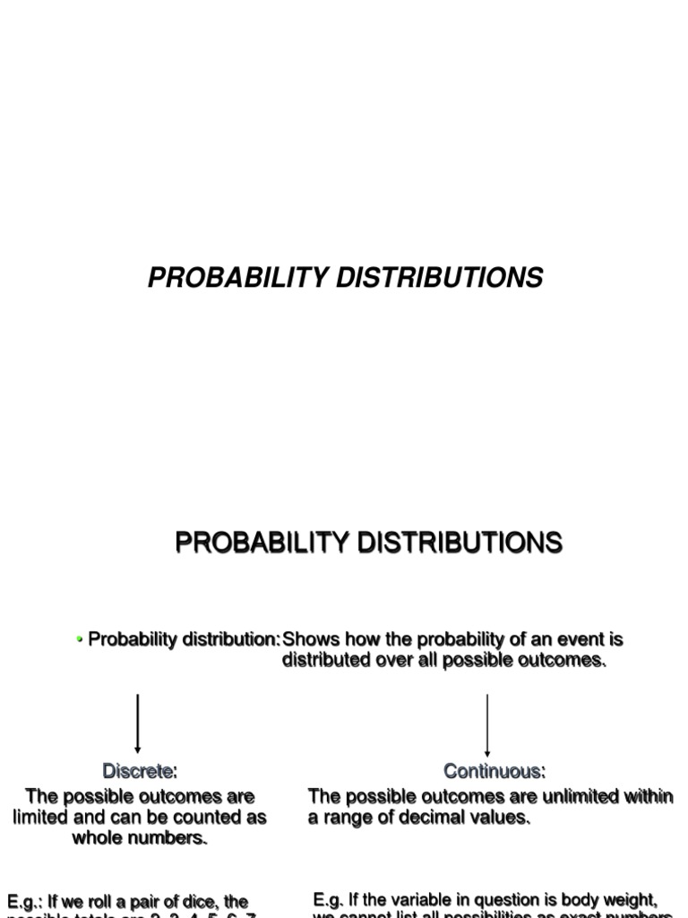 Lecture4 Probabilitydist PDF | PDF | Probability Distribution | Normal Distribution