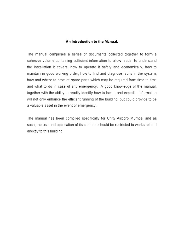 Manual Introduction | PDF