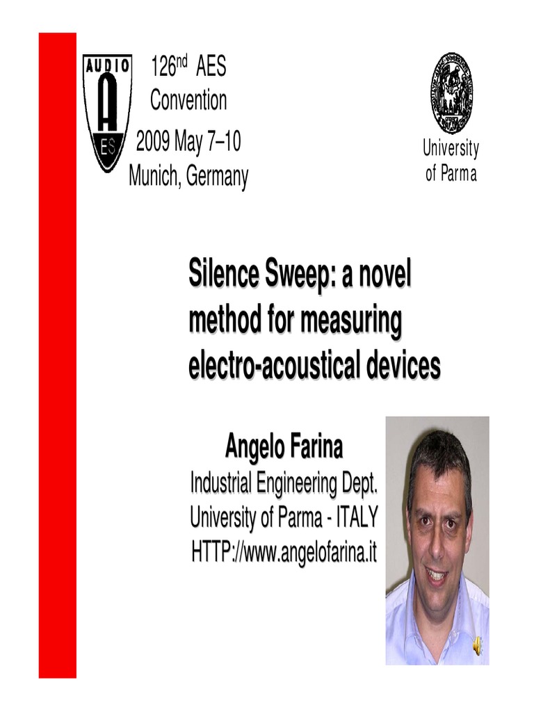 Silence Sweep method for measuring electro-acoustical devices | PDF ...