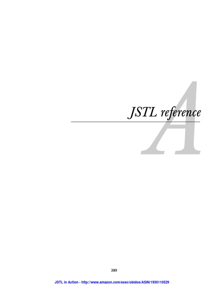 Manning - JSTL in Action Reference - 2003 PDF | PDF | Xslt | X Path
