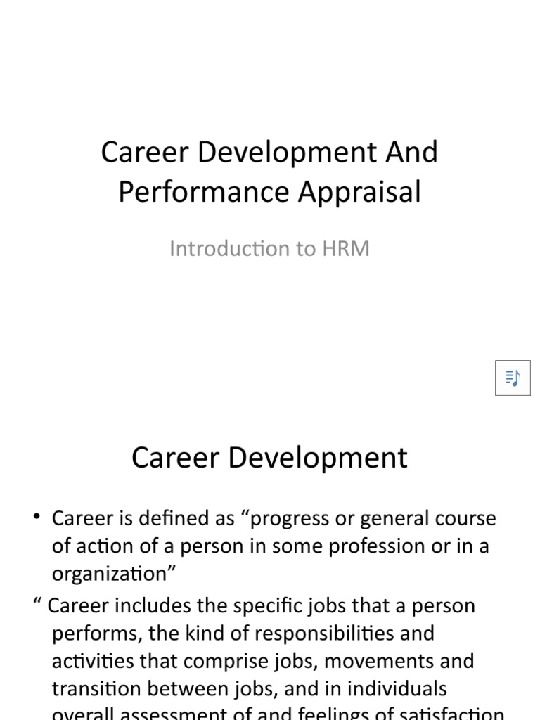 Career Development & Performance Appraisal With Audio | PDF ...