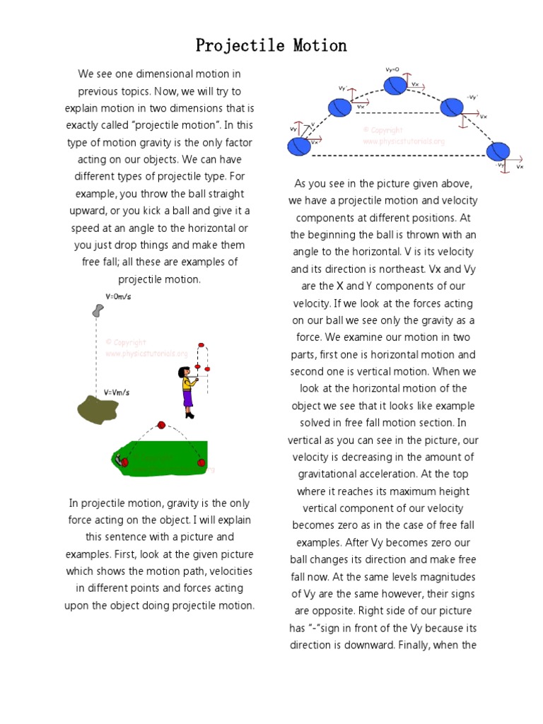 Science Projectile Motion | PDF | Projectiles | Force