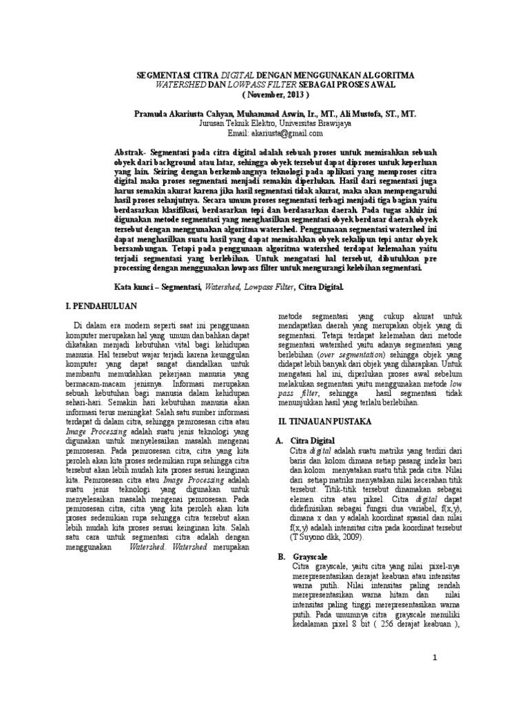 ID Segmentasi Citra Digital Dengan Mengguna PDF | PDF