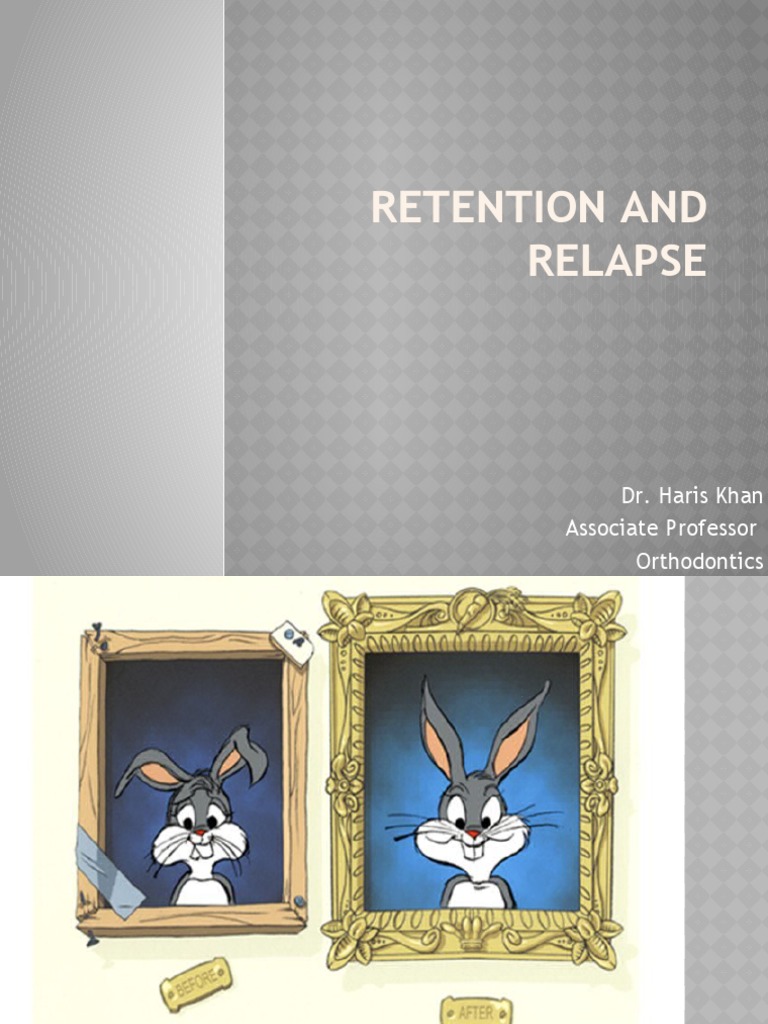 Retention and Relapse: Dr. Haris Khan Associate Professor Orthodontics ...