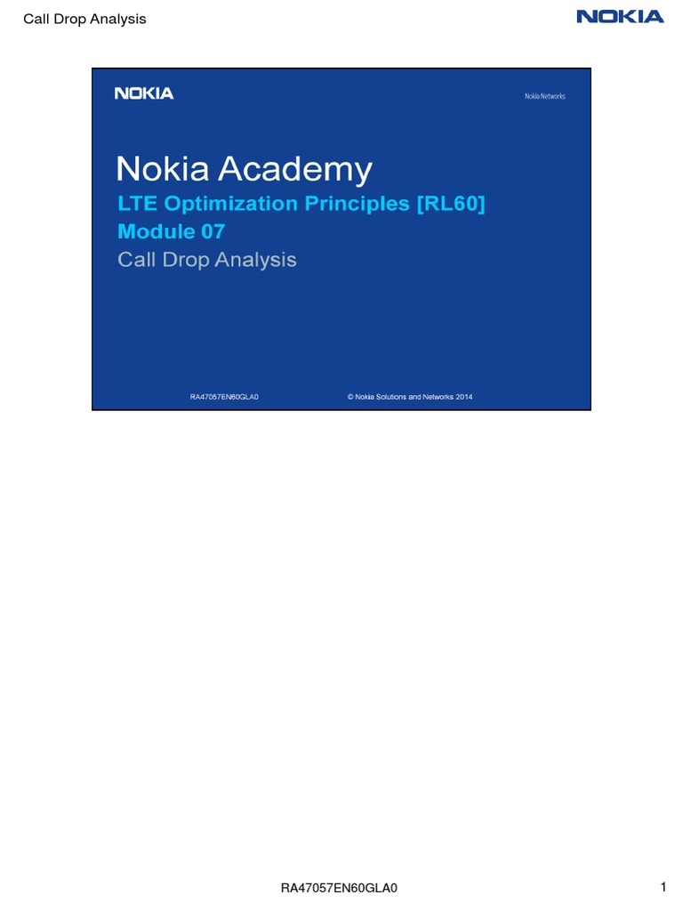 Lte Call Drop Analysis | PDF | Network Protocols | Telecommunications