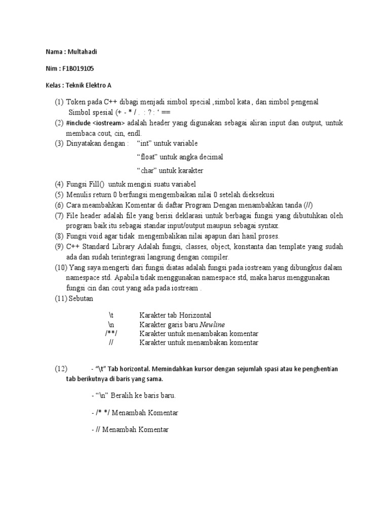 Tugas ALGORITMA PEMROGRAMAN | PDF