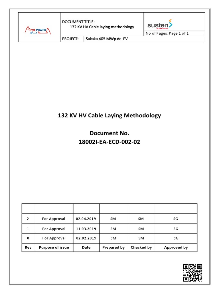 132kV HV Cable Installation Methodology | PDF | Insulator (Electricity ...