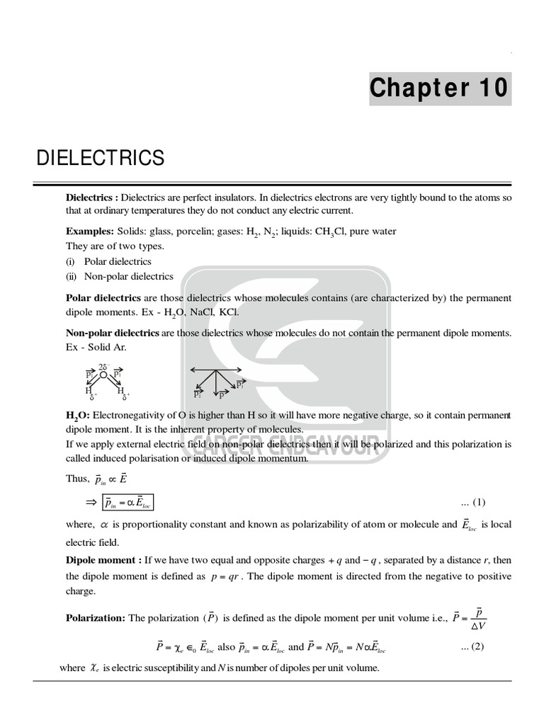 Solid State Physics | PDF | Dielectric | Chemical Polarity