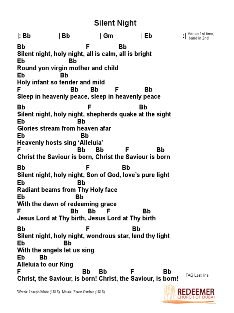 Silent Night Chords (BB) | PDF