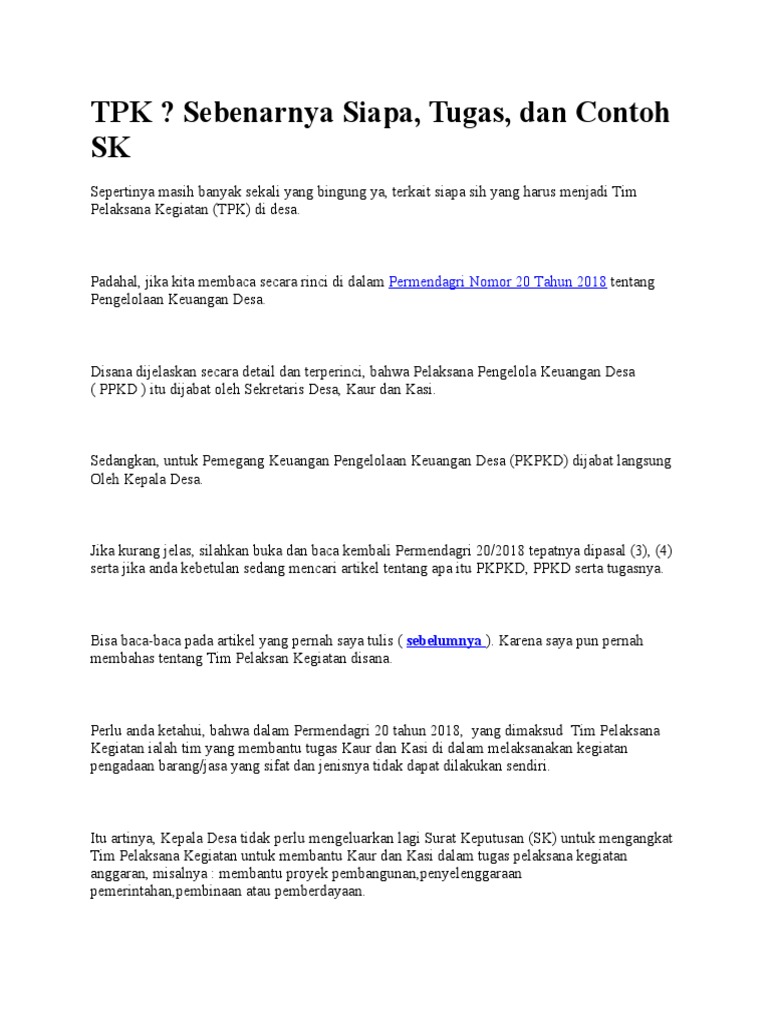 TPK FUNGSI | PDF
