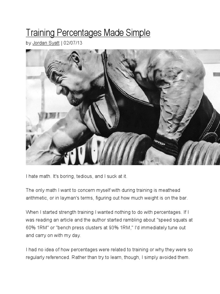 Training Percentages Made Simple | PDF | Strength Training | Recreation
