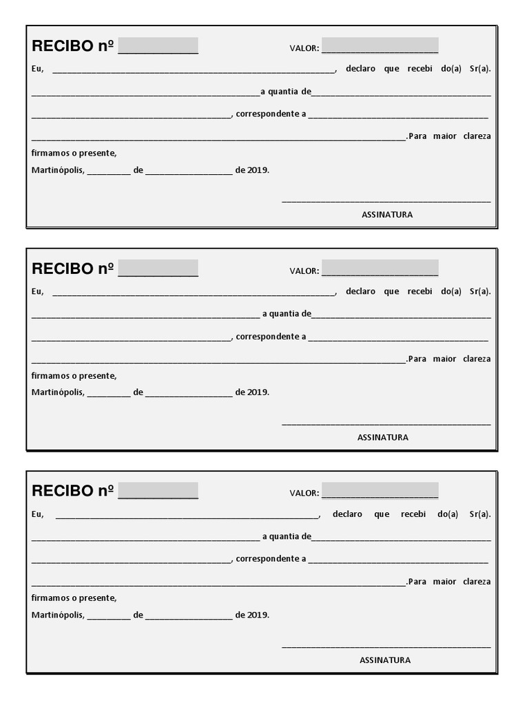 Recibo Comum | PDF | Finanças e Administração de Capital