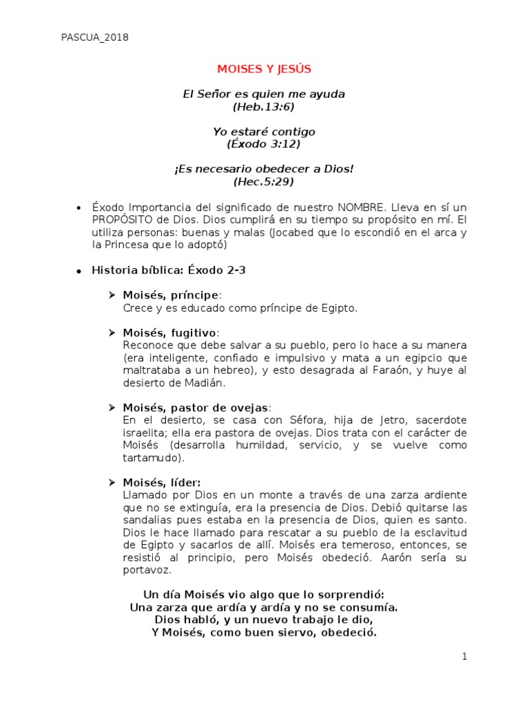 Pascua 2018 | PDF | Moisés | Pascua de Resurrección