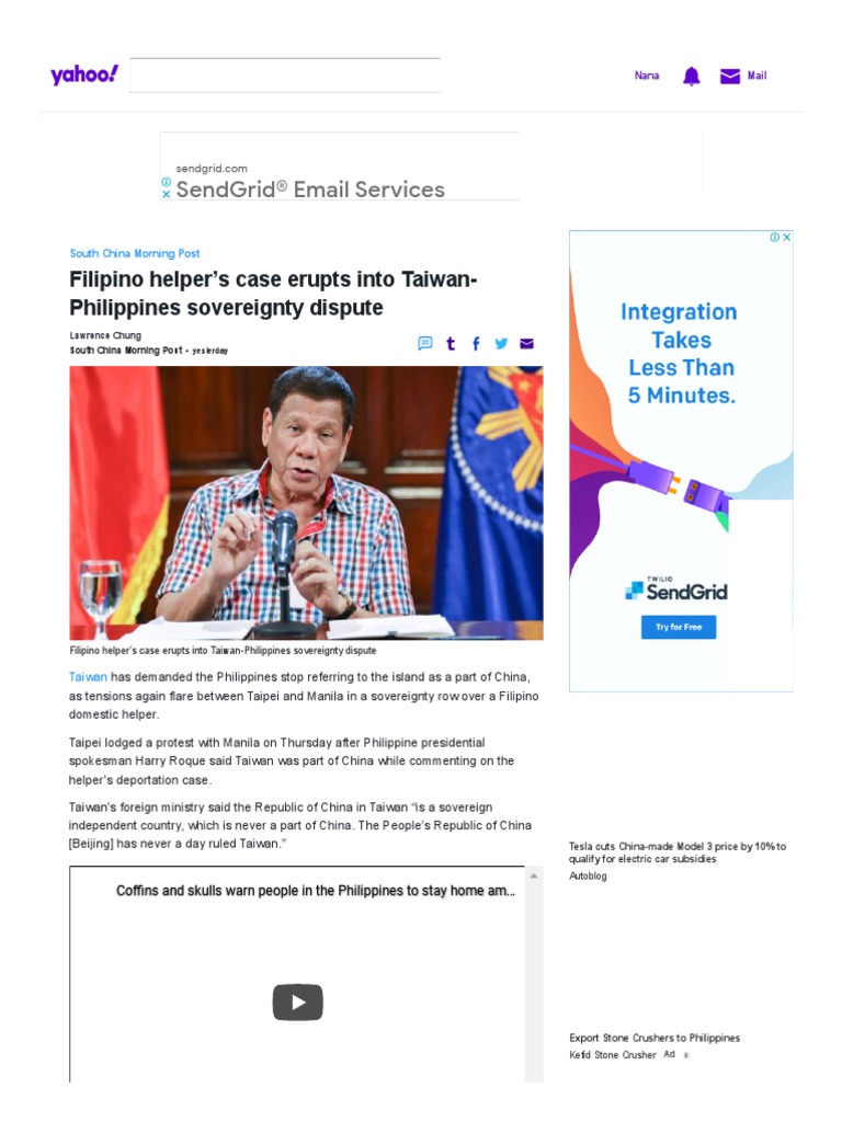 Filipino Helper's Case Erupts Into Taiwan-Philippines Sovereignty ...