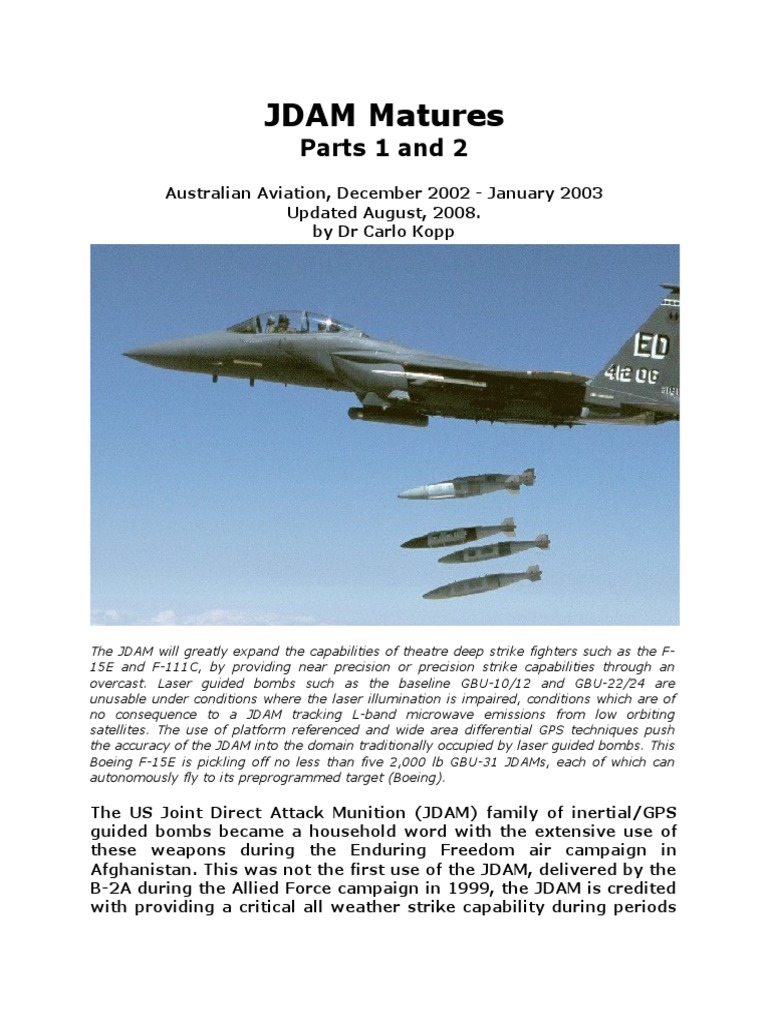 JDAM Matures | PDF | Inertial Navigation System | Global Positioning System