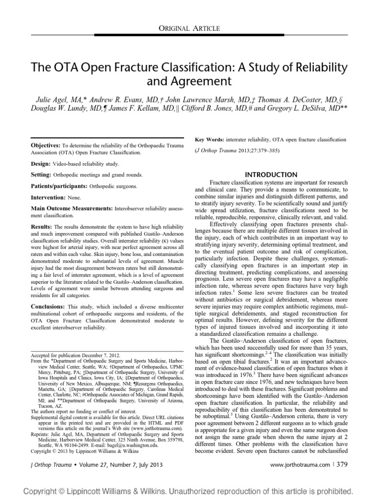 AO - OTA Classification of Open Fracture 013 PDF | PDF | Health ...
