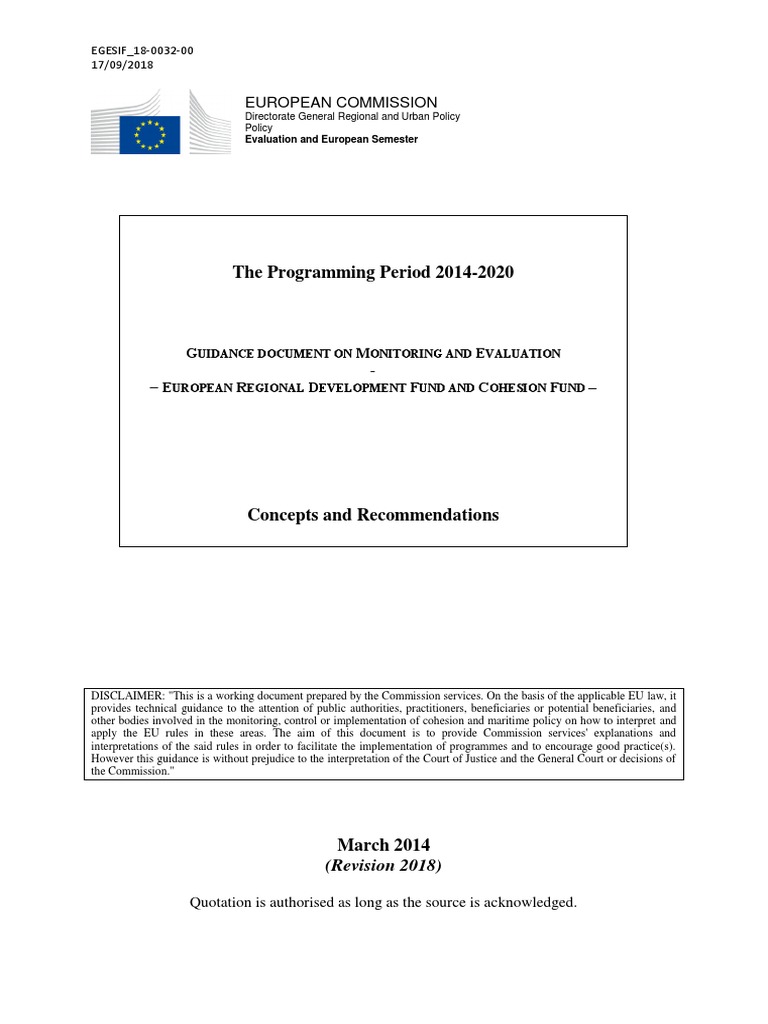 EU Cohesion Fund Monitoring Guidance | PDF | Structural Funds And ...
