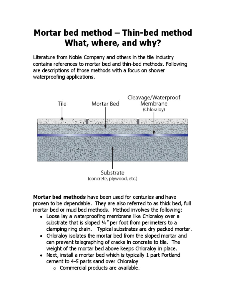 Mortar Bed Method - Thin-Bed Method What, Where, and Why? | PDF ...