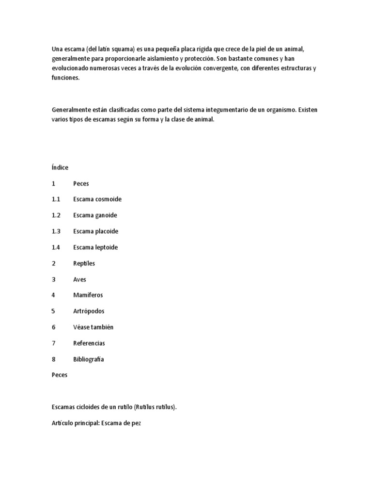 Una Escama | PDF | Zoología | Anatomia animal