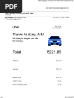 Uber Bill Sample | PDF