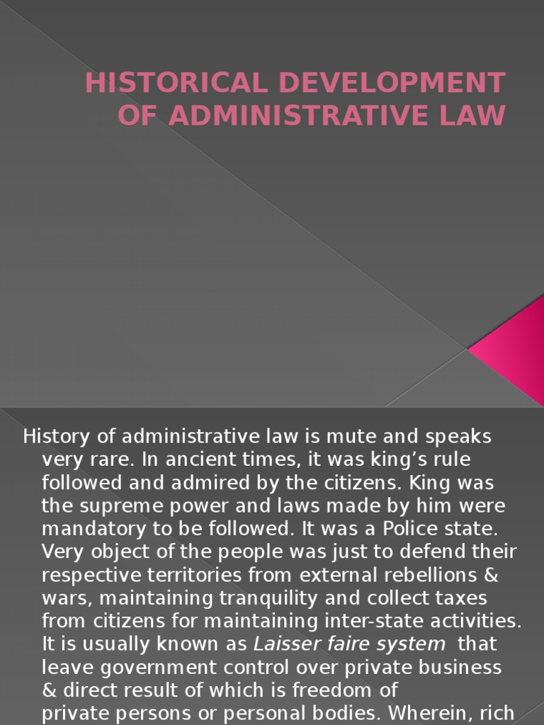 Origin And Development Of Administrative Law – AQAN